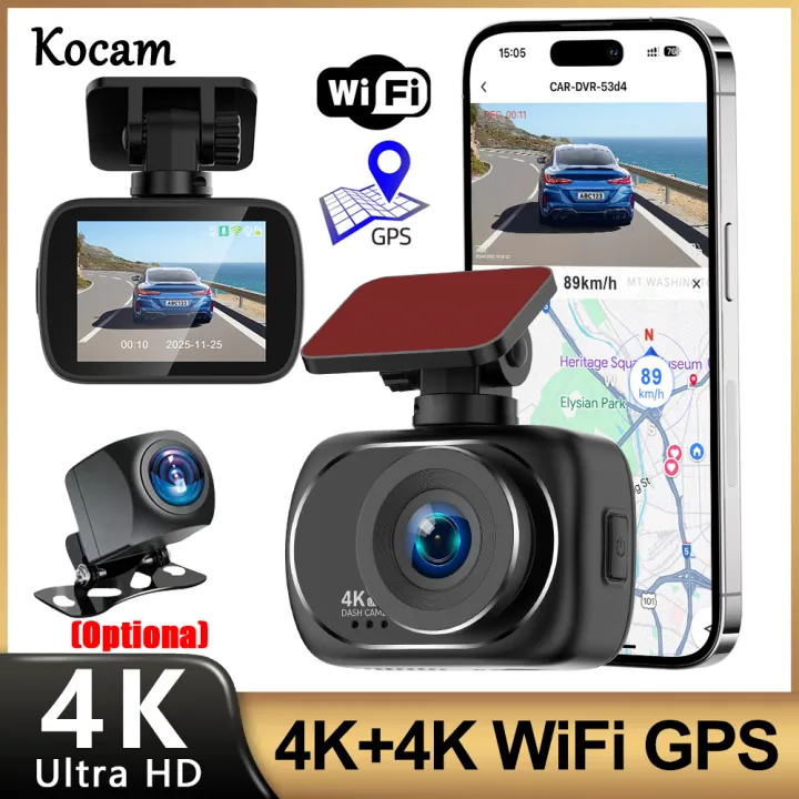 Dash Cam Dual Lens 4K UHD Recording Car Camera DVR Night Vision Video ...