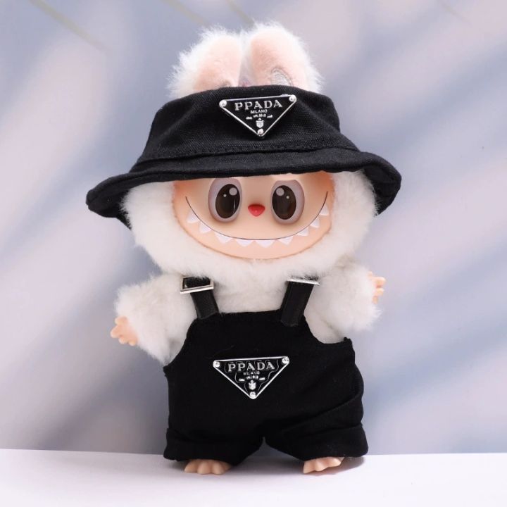 New For 17cm Labubus Mini Doll Clothes Outfit Hat Bag Clothes Labubu ...