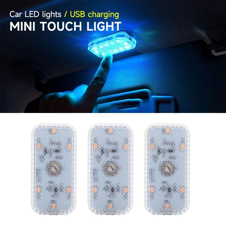 Portable Car Interior Dome Light Finger Touch Sensor Mini LED Reading ...