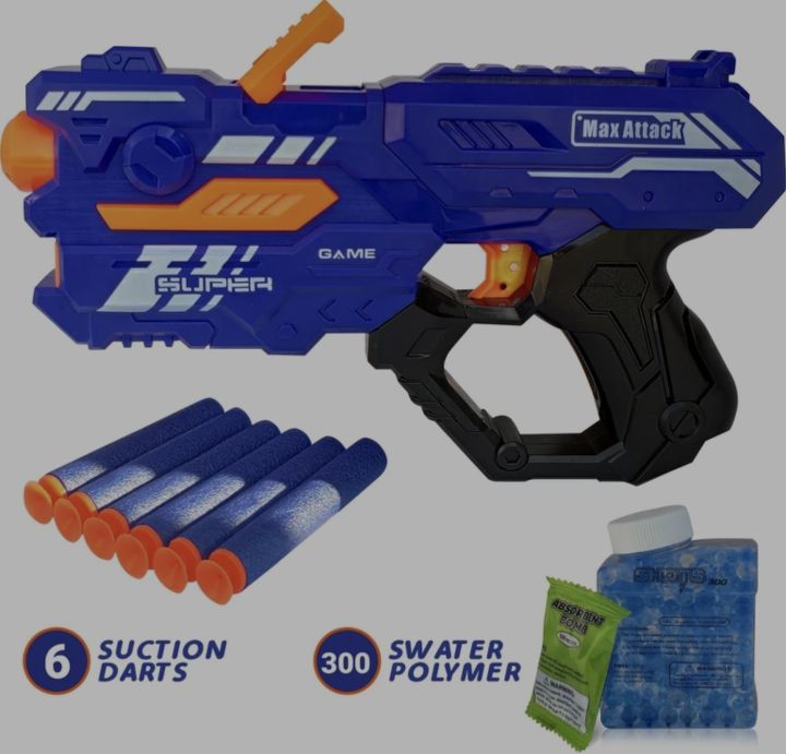 Max Attack 2 in 1 Gun/ Nerf Blaster/ Gel Blaster Gun | Daraz.com.np