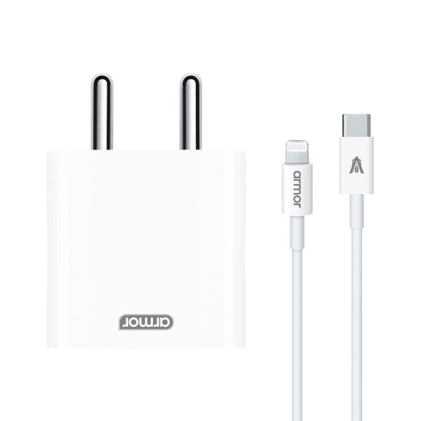 ARMOR AR-PD02S | 25W Round Pin Charger with Type-C to Lightning Fast ...