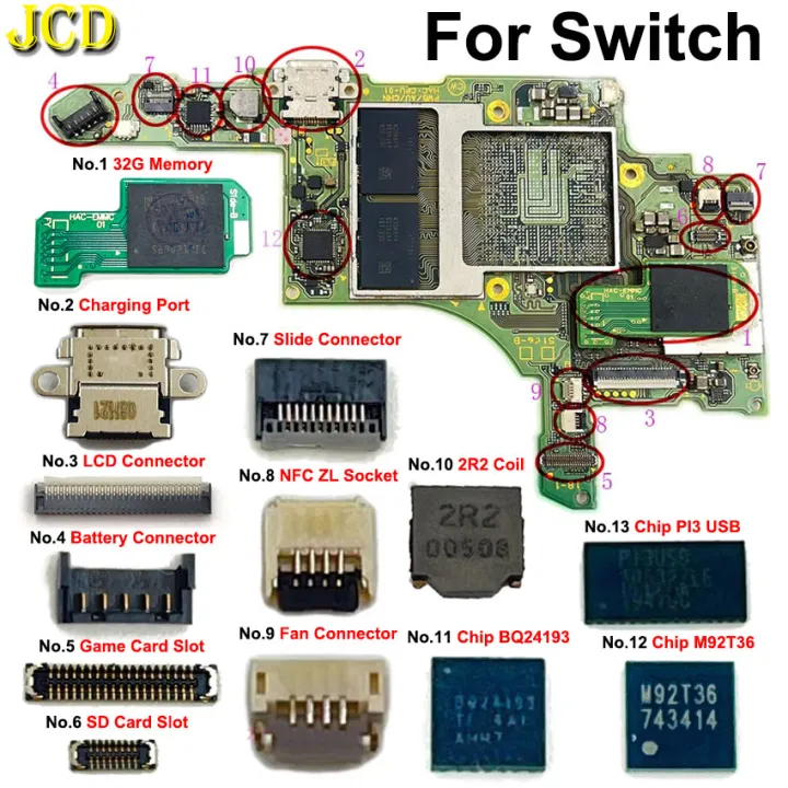 Motherboard Chip Type-C Charging Port 32G Memory 2R2 Coil Slide Card ...