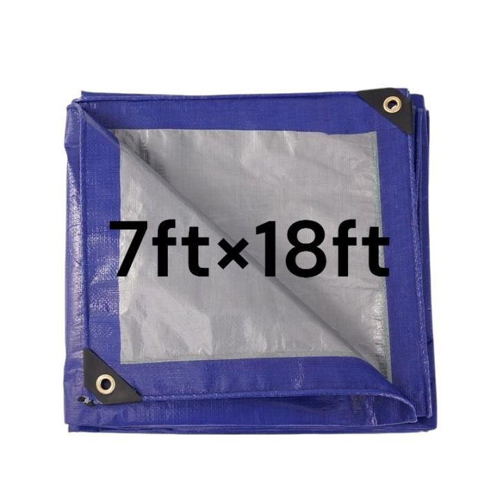 100% waterproof tarpal double coloured blue and silver heavy duty water ...
