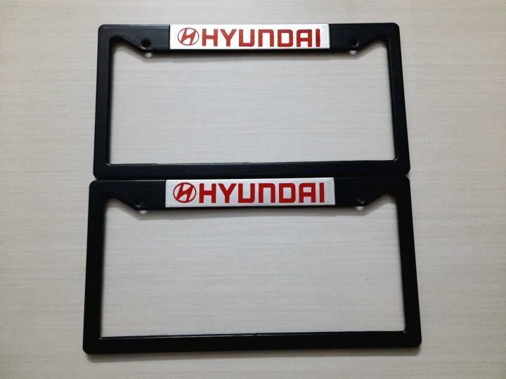 HYUNDAI Premium Quality Car License Number Plate Frame - (2 Pis-1 Set ...