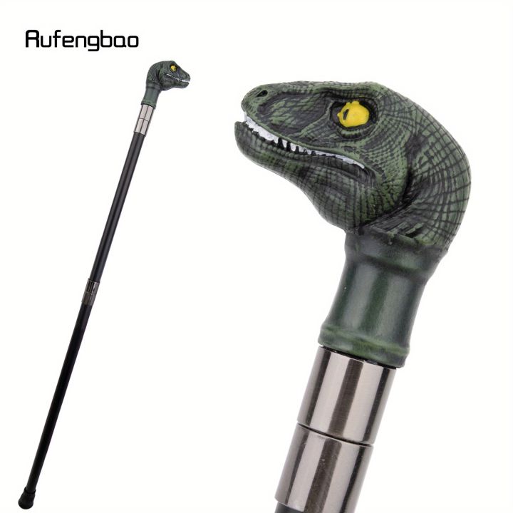 Green Resin Dinosaur Walking Cane Fashion Decorative Steel Stick ...