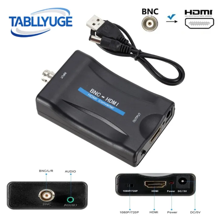 BNC to HDMI-Compatible Converter Coaxial Adapter Connector BNC Audio ...