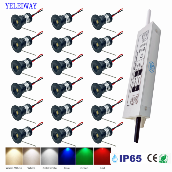 1W Mini Spotlight IP65 15mm Recessed Spot Leds Lights 12V Ceiling ...