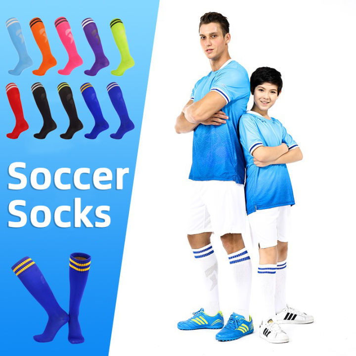 22 Colors Sports Soccer Socks Men Breathable European Football Club ...