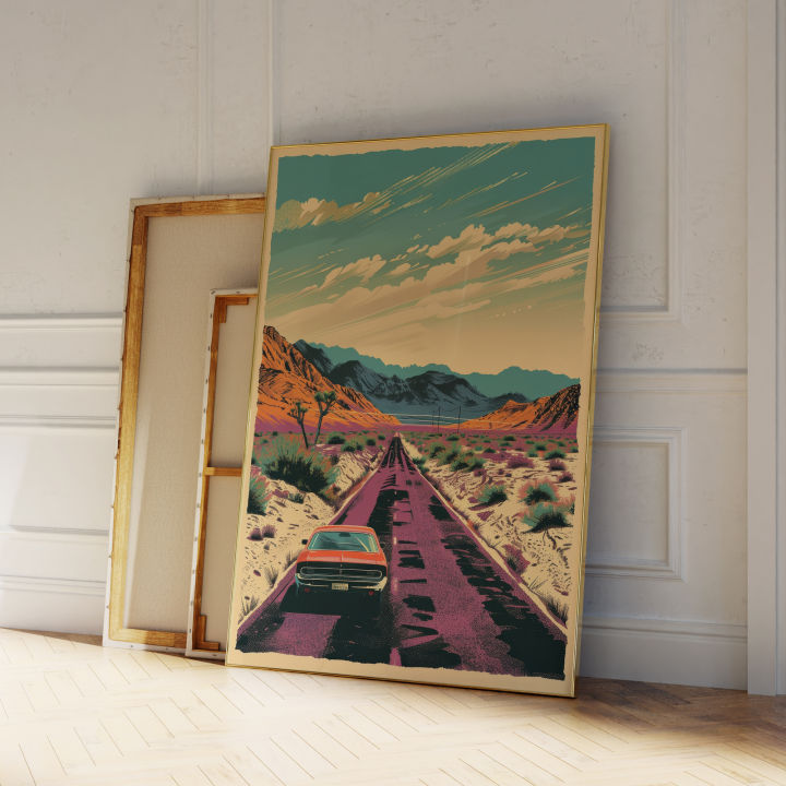Modern Embrace Open Road's Serene Nostalgia Vintage Wall Art Prints ...