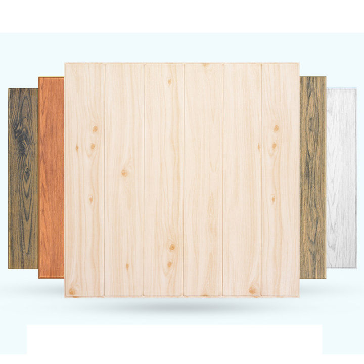 10pcs 35X35cm 3D Wall Stickers DIY Wood Grain Foam Self-Adhesive ...