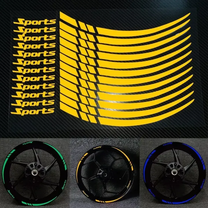 Motorcycle Wheel Rim Stripe Wheel Decal Tape Sticker 18-21 Inch Sport Wheel Decals Road Bike ...