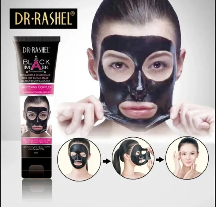 Dr Rashel Black Mask Nose Blackhead Remover Peel Off Facial Mask 100ml ...