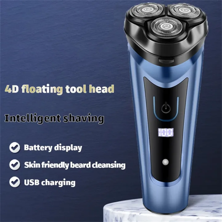 Electric Shaver Washable Portable Low Noise Beard Trimmer Rechargeable ...
