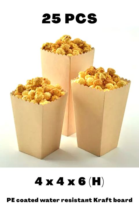 Kraft Popcorn Boxes 25 pcs | Daraz.lk