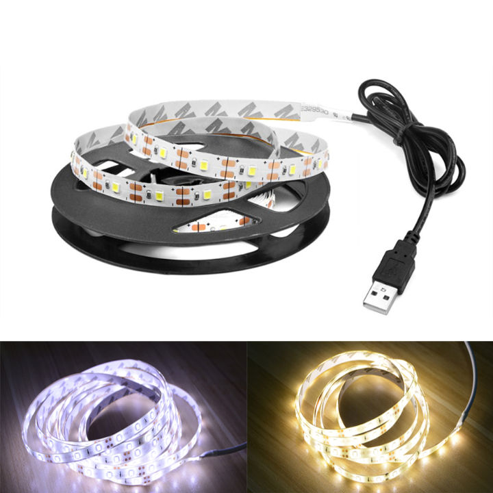 5V USB Led Strip Light SMD 2835 1M 2M 3M 4M 5M White/Warm White ...