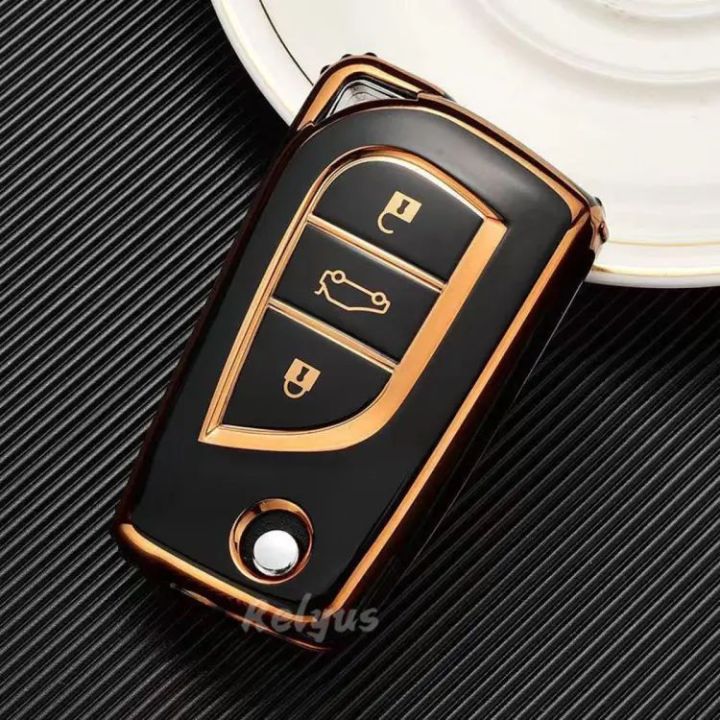 Toyota Corolla Jackknife Key Cover Black gold - Toyota Corolla best ...
