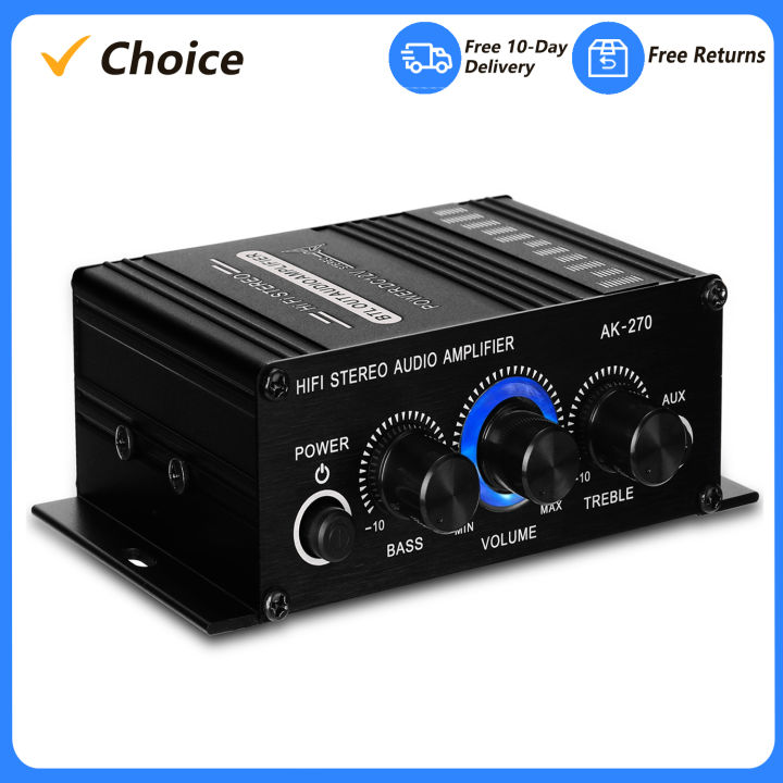 AK270 Mini Audio 2-Channel Stereo Power Amplifier Portable Sound ...