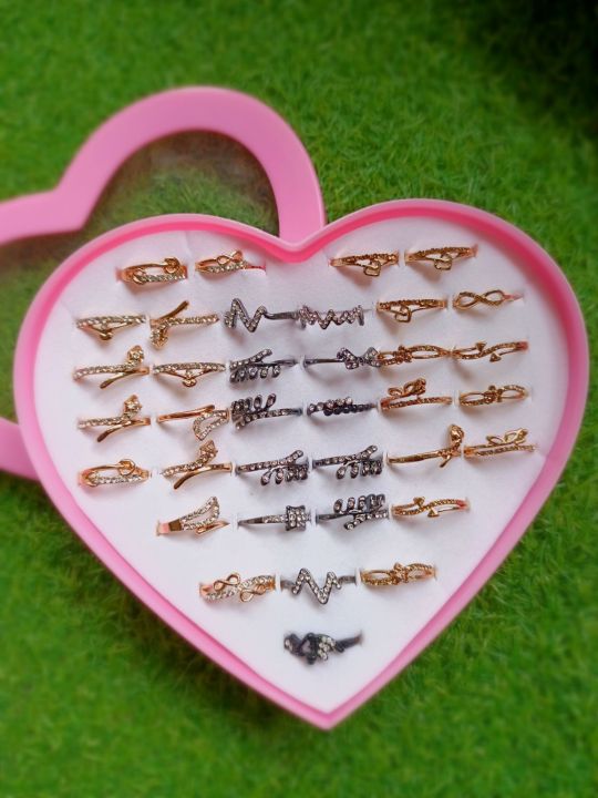 Complete Elegant Rings Collection Full Box for Girls || Adjustable ...