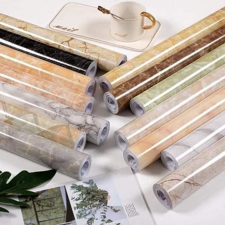 Waterproof Fireproof Wallpaper Marble Wallpaper ဆီပေခံလိပ် | Shop.com.mm