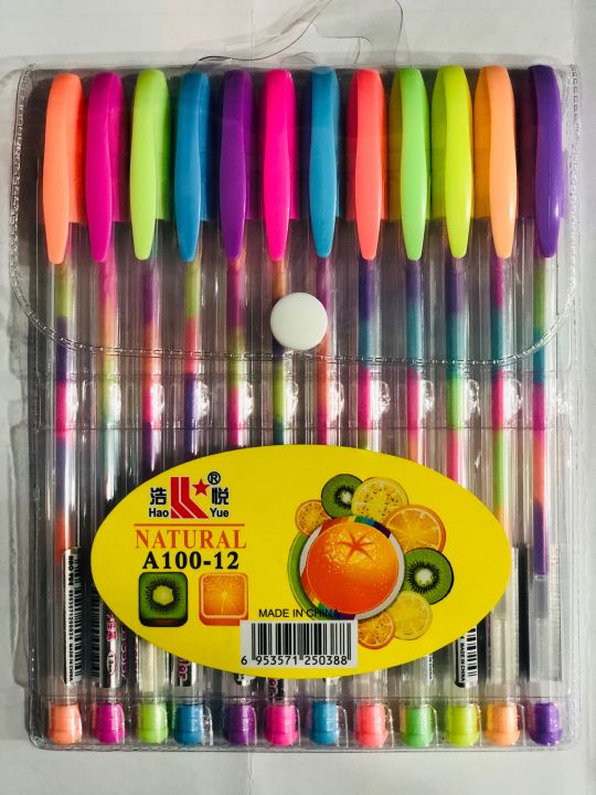 luminous 12 color pen set (multi color) | Daraz.lk