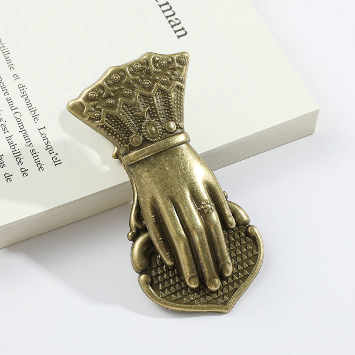 Antique Bronze Women Lady's Hand Bookmark Vintage Elegant Notebook Book ...