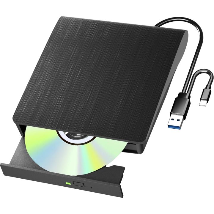 LJIAL External Blu Ray Drive,USB 3.0 & Type C Bluray Burner,CD DVD Blu ...