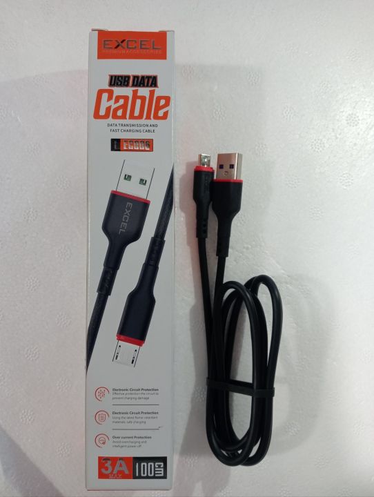 Excel fast data transfer cable -3A-Fast charging | Daraz.com.bd