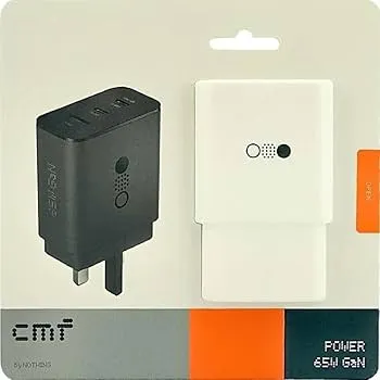 CMF Nothing 65W GAN Adapter with USB-A and Type-C Ports for Smartphones ...