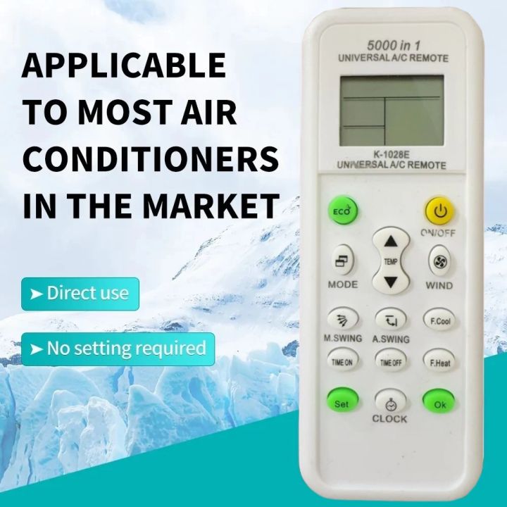 5000 in 1 Universal Remote Control K 1028E AC Digital LCD For Air ...