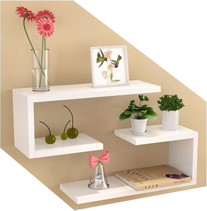 2 Pieces Of Modern C-Shaped Wall Shelves wall hanging shelves floating ...