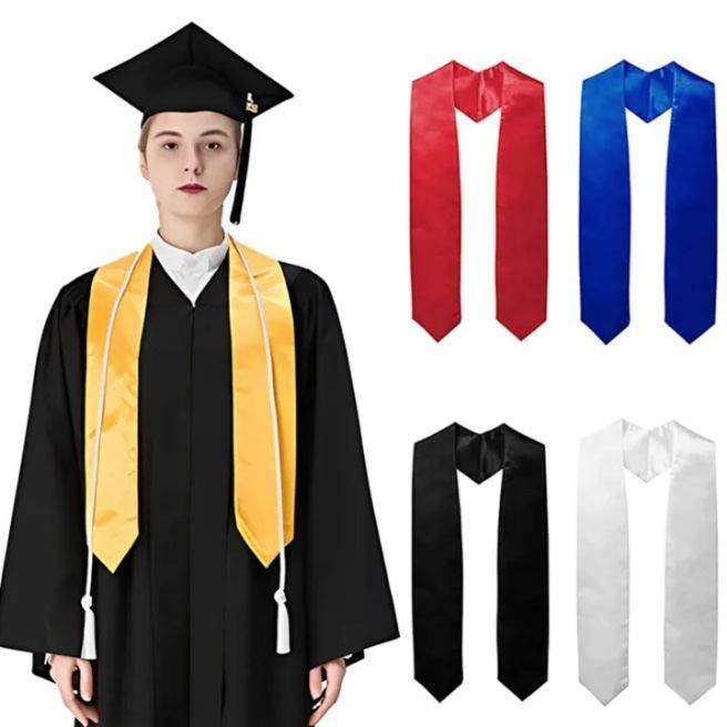 high quality graduation gown honor stole sash unisex for adult | Daraz.pk