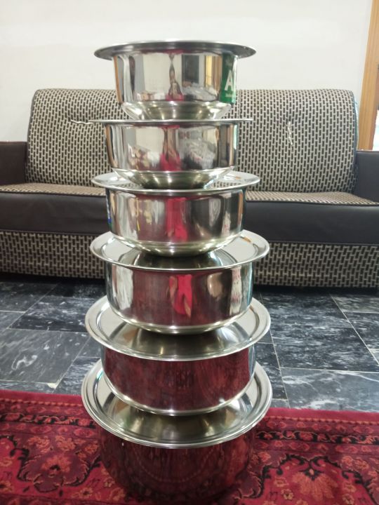 Stainless steel Handi set | Daraz.pk