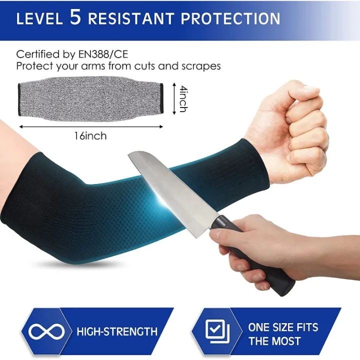 1pcs Level 5 HPPE Outdoor Work Safety Arm Guard Sleeve Anti-Cut Welding ...