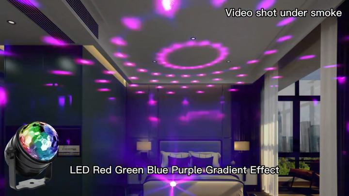 LED Disco Party Lights - Crystal Magic Ball 3W RGB, Color-Changing ...