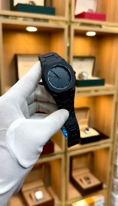 Full Black Aura Quartz Watch – Lightweight Design, , Premium Quality ...