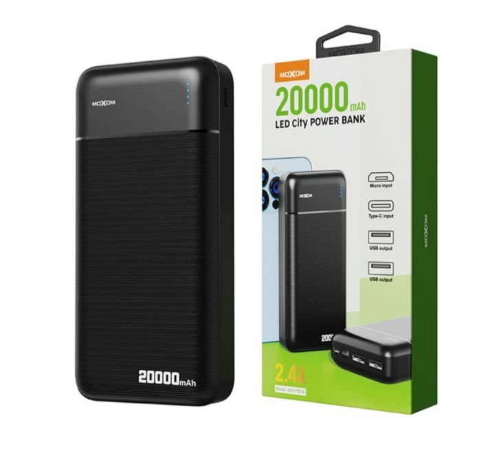 Moxom PB54 Power Bank (20000mAh) 2 Ports 2.4A, Digital Indicator | Daraz.lk