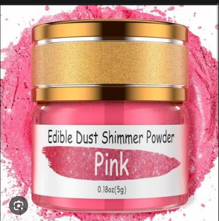 10gm Pink Shimmer Edible Dust Flash Glitter Powder Decorating Food Cake ...