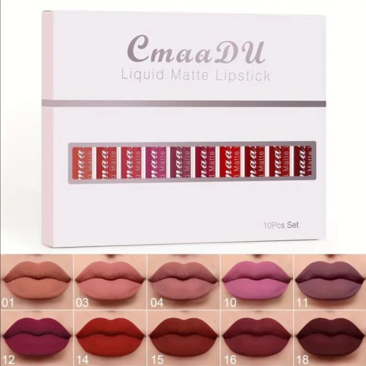 CMAADU Liquid Matte Lipstick Lip Gloss Waterproof, Durable, and Long ...