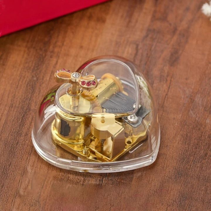 1pc Mini Creative Acrylic Material Transparent Hand Windup Metal ...