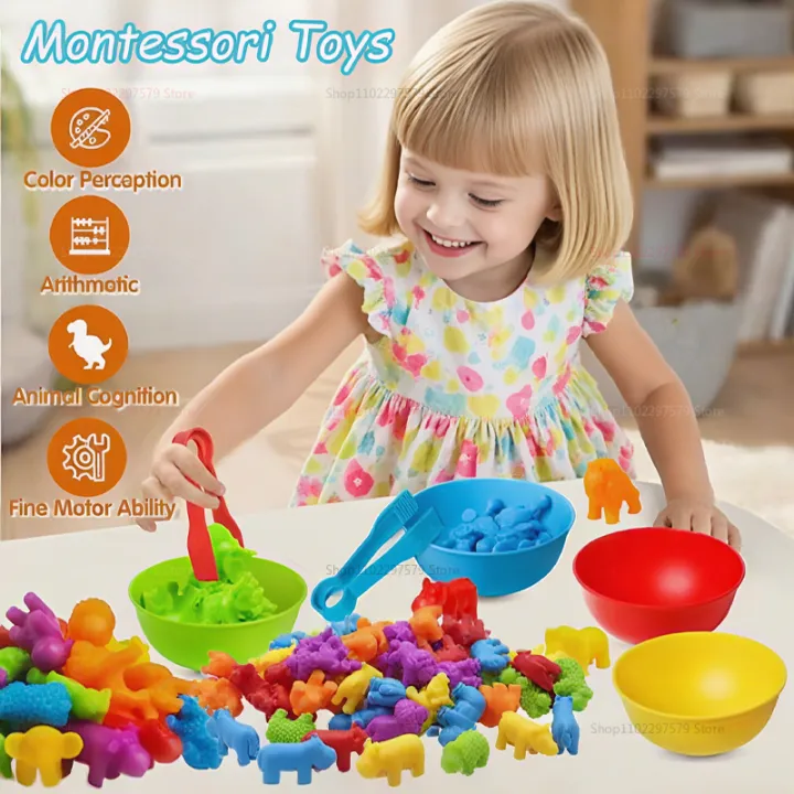 Counting Animal Sorting Toys for Toddlers Preschool Learning Activities ...