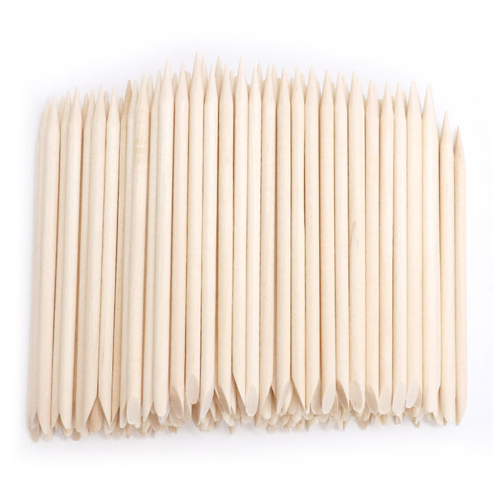100/200/500pcs Set 95mm Double Ended Wood Cuticle Sticks Multi ...