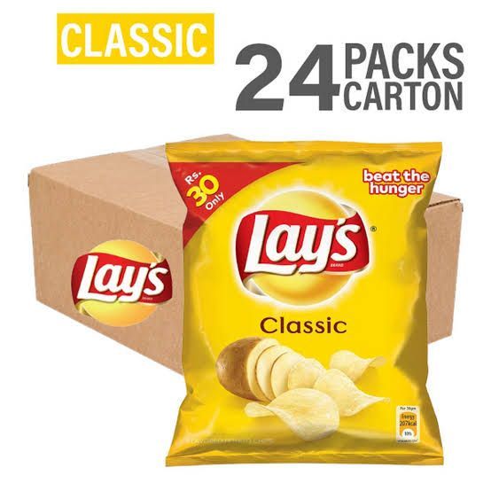 Lays Classic Cheese (Pack Of 24) Full carton Rs =30 High Quality Fresh ...