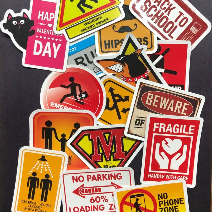 15 pce of sign stickers | Daraz.lk