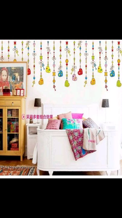 wall sticker- Magic keys and Locks hanging Wall sticker | Daraz.pk