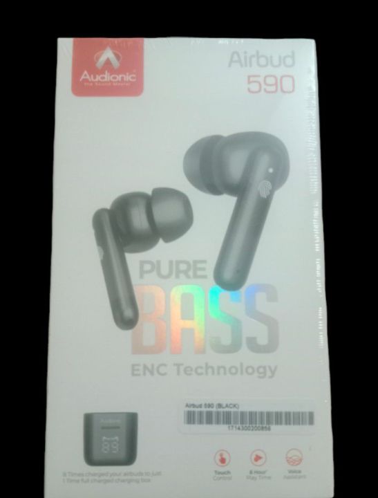 Audionic Airbud 590 Wireless Earbud (Black) | Daraz.pk