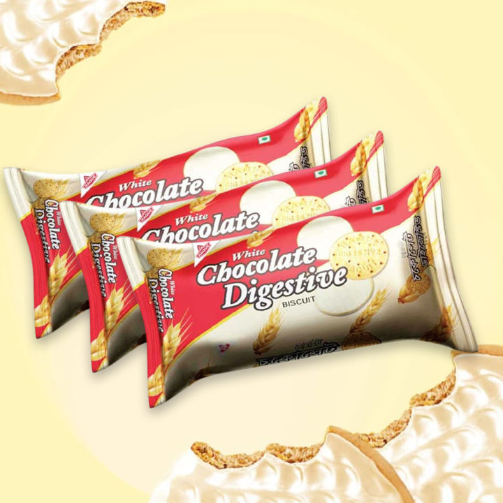White Chocolate Digestive Biscuits – Pack of 3 (125g Each) | Multigrain ...