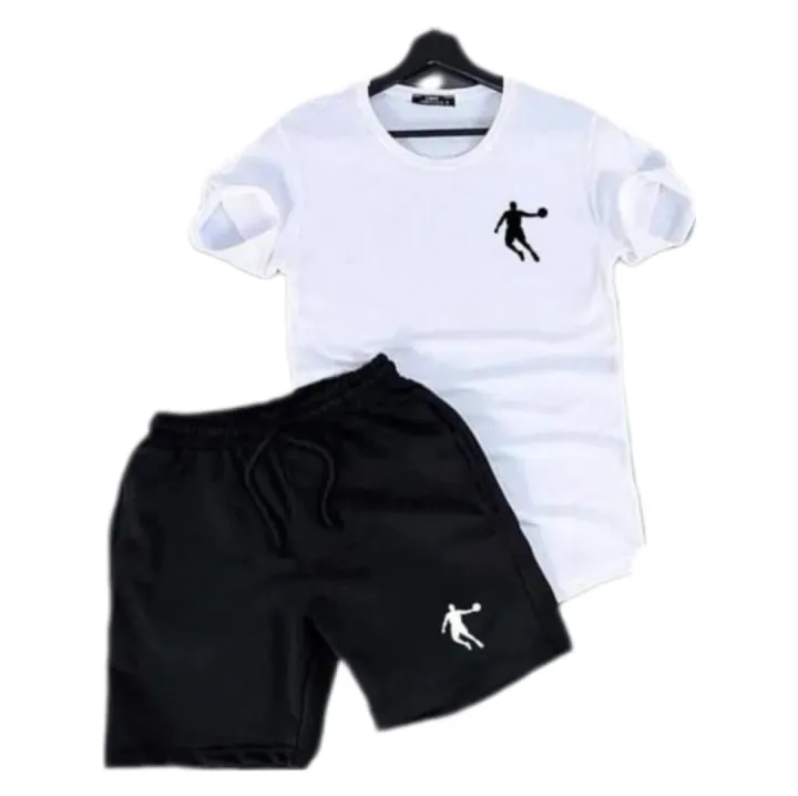 New Summer Regular Fit Printed Combo Tshirt And Half Pant Set For Men ...