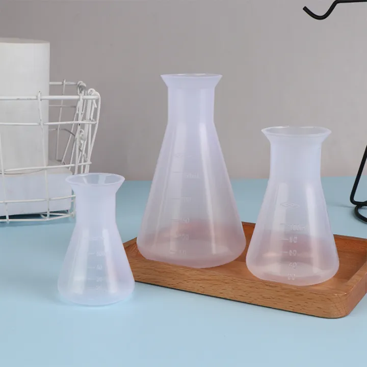 50/100/250ml PP Conical Flask Erlenmeyer Plastic Flask Lab Teaching ...