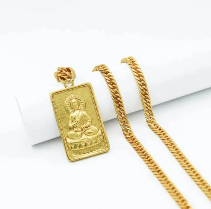 Panchadhatu Chain with Lord Buddha Locket 55 cm Lightweight and Comfy ...