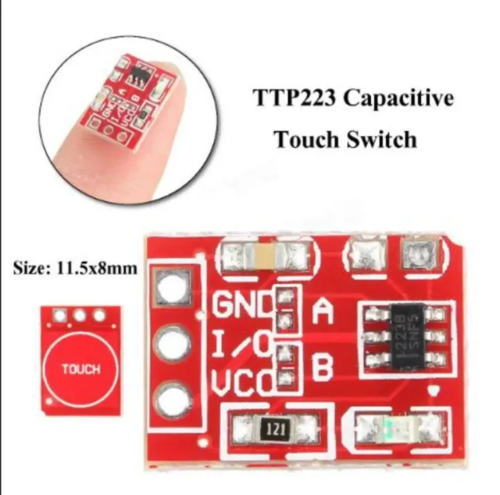 3 Pcs Ttp223 Touch Button Modular Self-Locking Jog Capacitive Switch - ttp223 touch switch ...